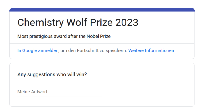 Who Will Win the Wolf Prize 2023? - ChemistryViews