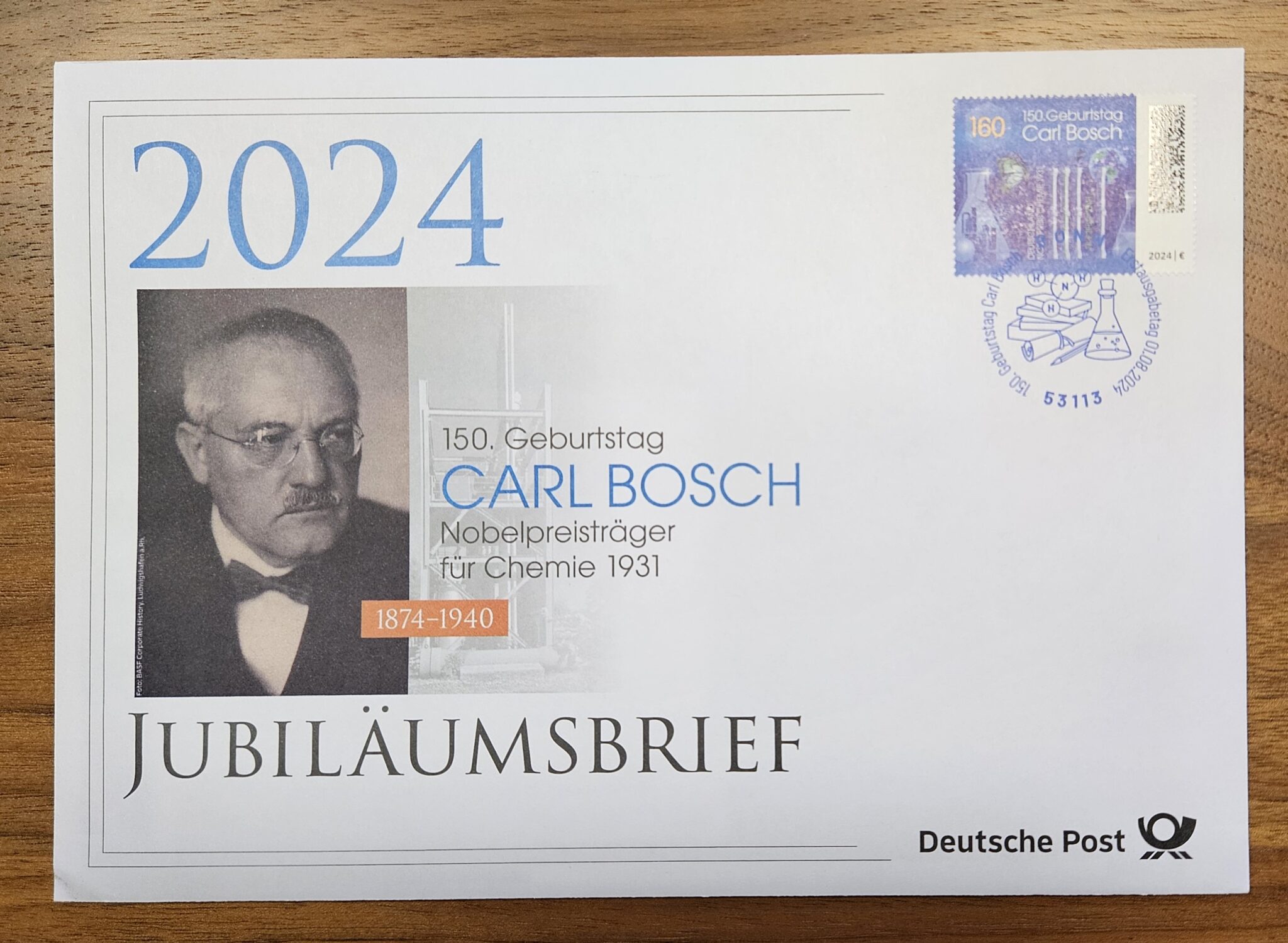 Stamp for the 150th Birthday of Carl Bosch - ChemistryViews